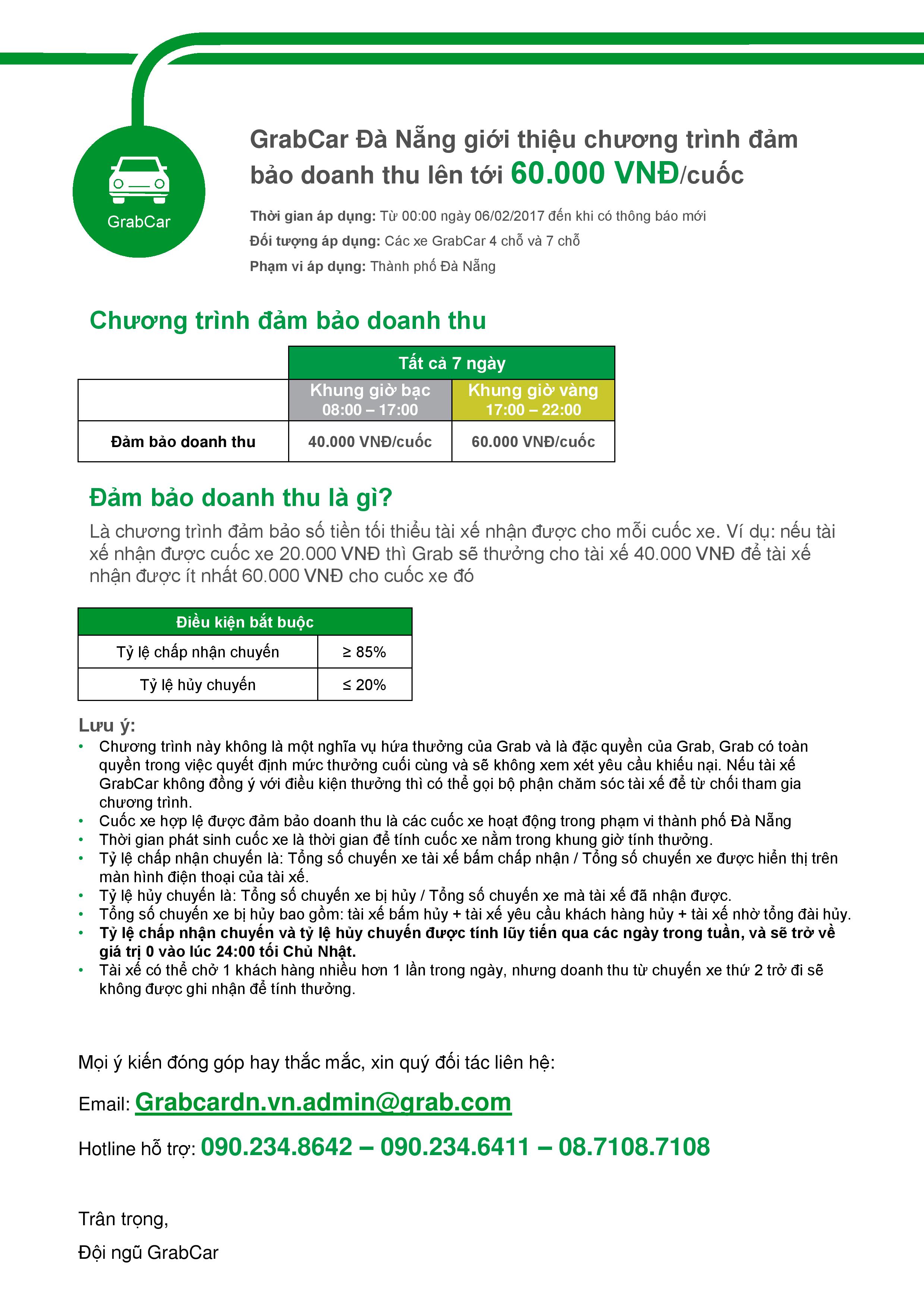 [GrabCar ĐN] Chương trình thưởng GrabCar Đà Nẵng, áp dụng 6/2/2017 ...