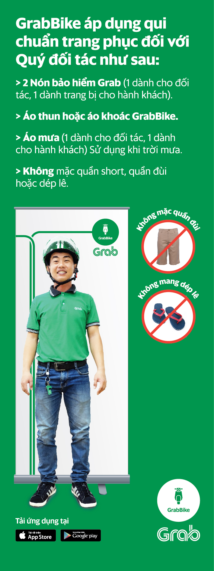 [GrabBike] Qui chuẩn đồng phục Đối Tác GrabBike/ GrabExpress (giao hàng ...